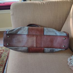 Fossil | Bags | Rare Fossil Vintage Reissue Weekender Leather Bag ...